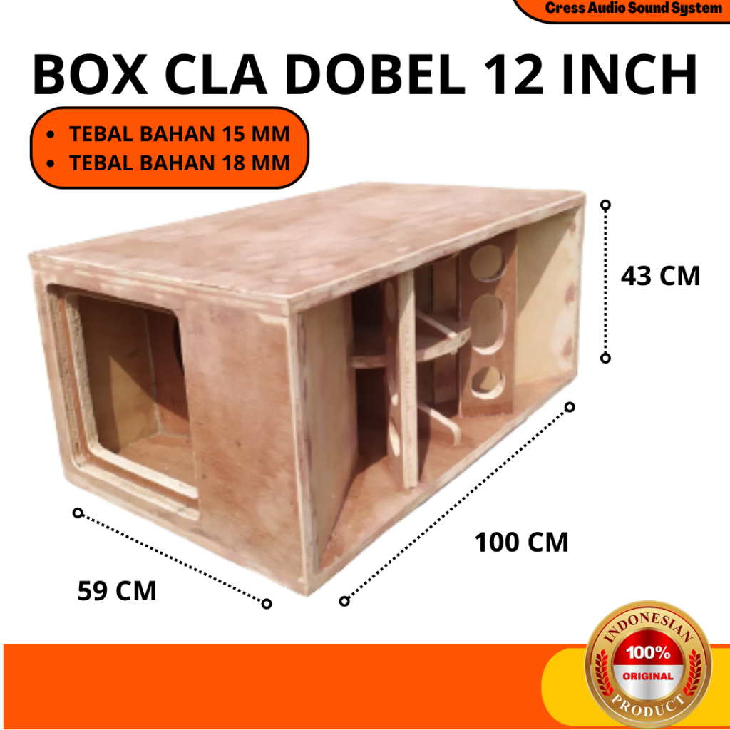 Jual Box Speaker Sound System CLA Turbo Doble 12 Inch Triplek 15mm 18 ...