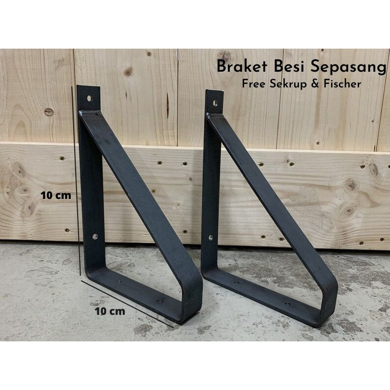 Jual Braket Rak Siku Besi Ambalan Sepasang (2pcs) | Shopee Indonesia