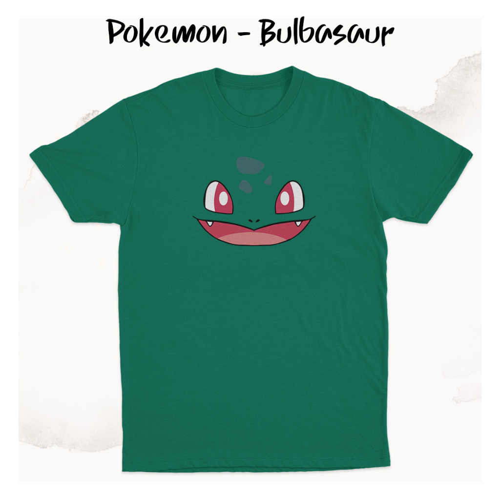 Jual Kaos Bulbasaur Face Game Pokemon K0165 | Shopee Indonesia