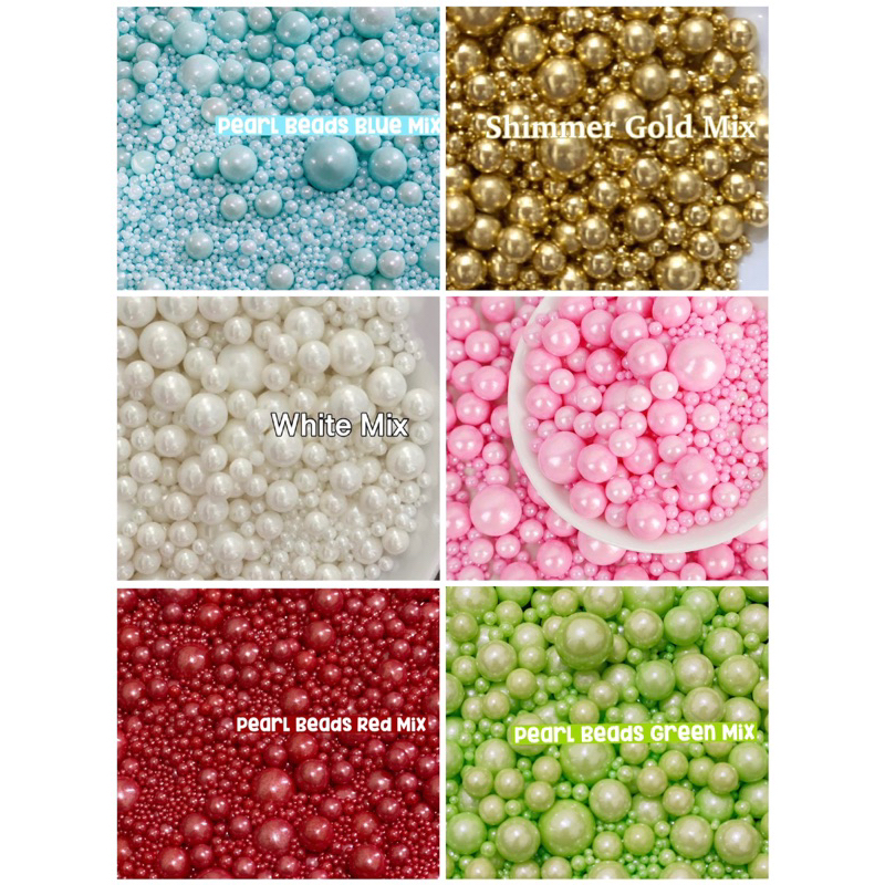 Jual Sprinkle Mix 50gr & 100gr Hiasan Kue Ulang Tahun ( White Pink Blue ...