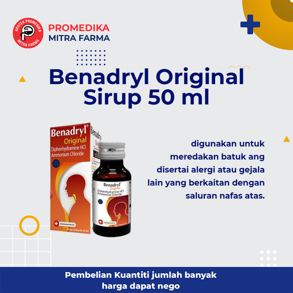 Jual Benadryl Original Sirup 50 ml | Shopee Indonesia