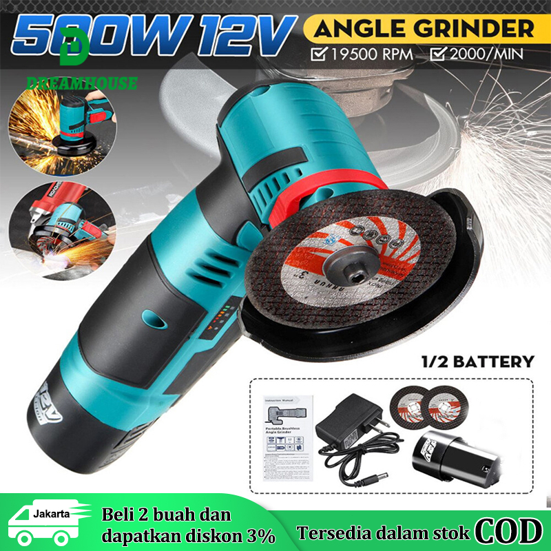 Jual Mesin Gerinda Tangan Elektrik Portable 12v Multifungsi Untuk ...