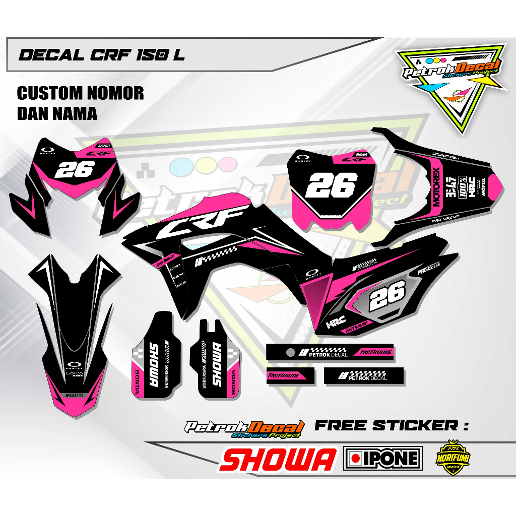 Jual CUSTOM DECAL STICKER CRF 150 L FULL BODY / STICKER VARIASI HONDA ...