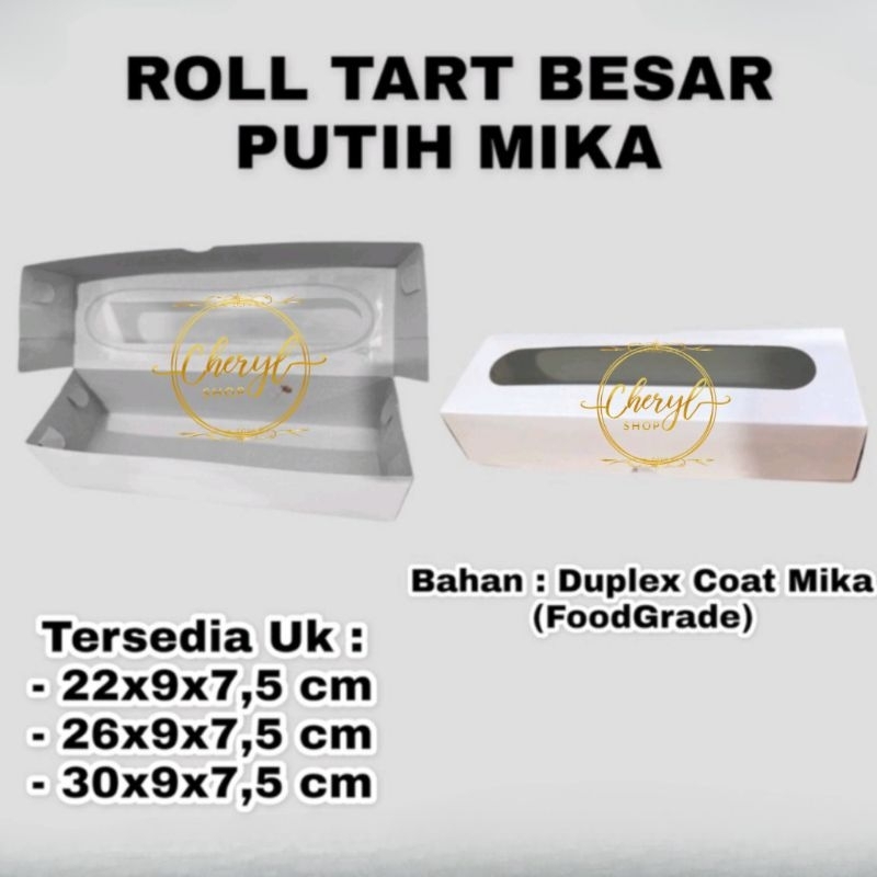 Jual (10 PCS) DOS / DUS KUE ROLTART DUPLEX PUTIH WINDOW UK 22 x 9 x 7.5 ...