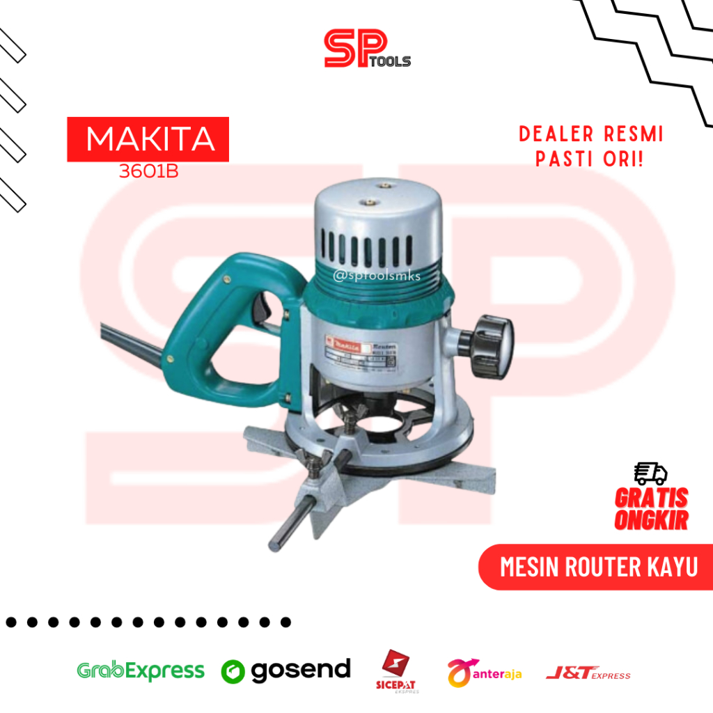 Jual MESIN ROUTER / TRIMMER / PROFIL KAYU 1/2" 12MM MAKITA 3601B 3601 B ...