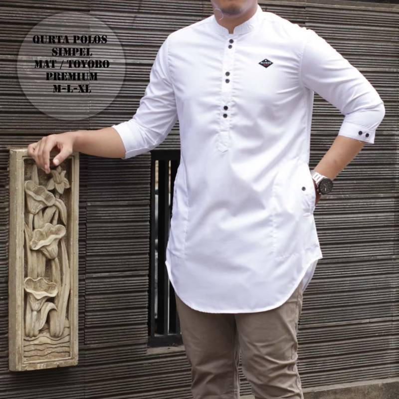Jual Baju Koko Pria List Simple Baju Koko Model Kurta Lengan Raglan ...
