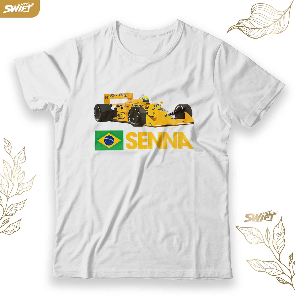 Jual KAOS Ayrton Senna racing car F1 Legend TSHIRT BAJU DISTRO | Shopee Indonesia