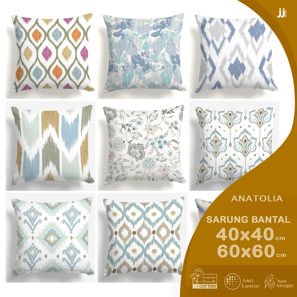 Jual SARUNG BANTAL SOFA PRINT MOTIF ANATOLIA SERIES 40X40 DAN 60X60 CM ...