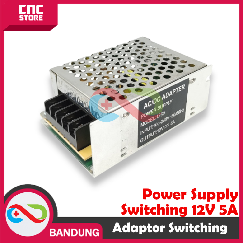 Jual POWER SUPPLY 12V 5A 60W SWITCHING ADAPTOR JARING LED STRIP | Shopee Indonesia
