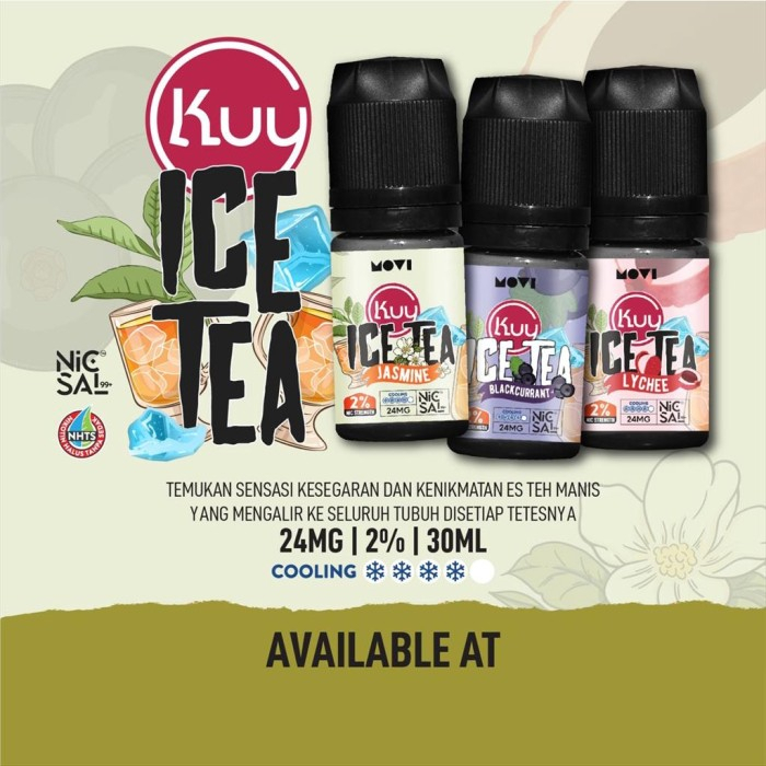 Jual Kuy Ice Tea 30ML 24MG 50/50 Cukai 2023 Blackcurrant Lychee Jasmine ...
