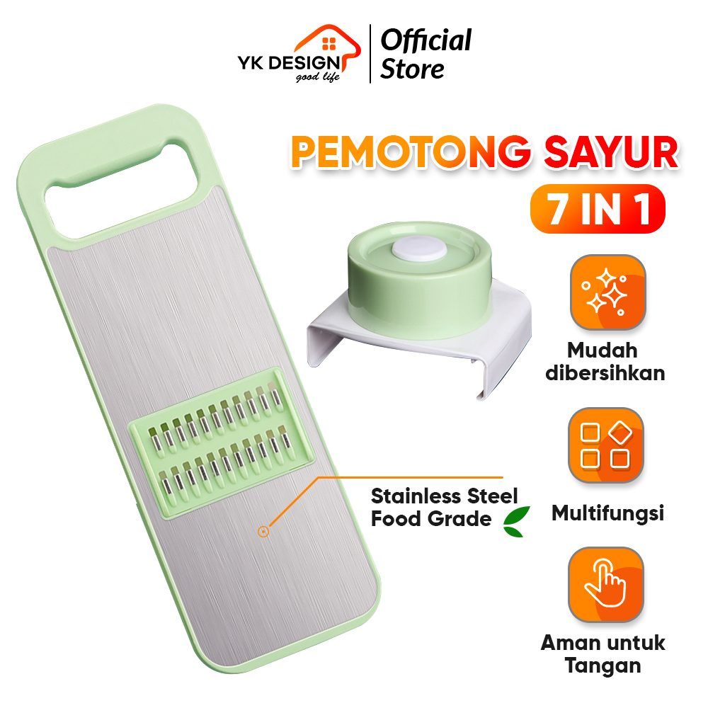 Jual YK DESIGN YK-123A01 Parutan Sayur Dan Buah 8in1 Vegetable Cutter ...