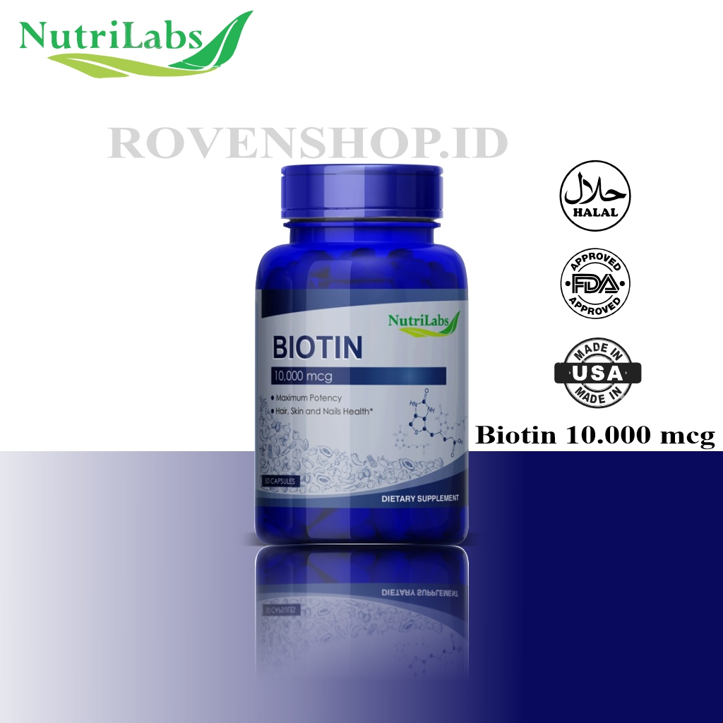 Jual NutriLabs Biotin 10.000 mcg - Isi 50 Dan 100 Tablet | Shopee Indonesia