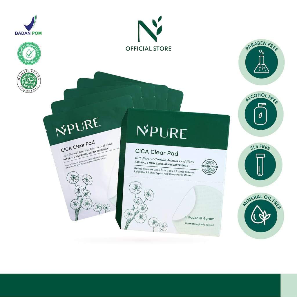 Jual NPURE Acne Clear Pad Cica Sachet isi 5 / Anti Acne Exfoliating ...