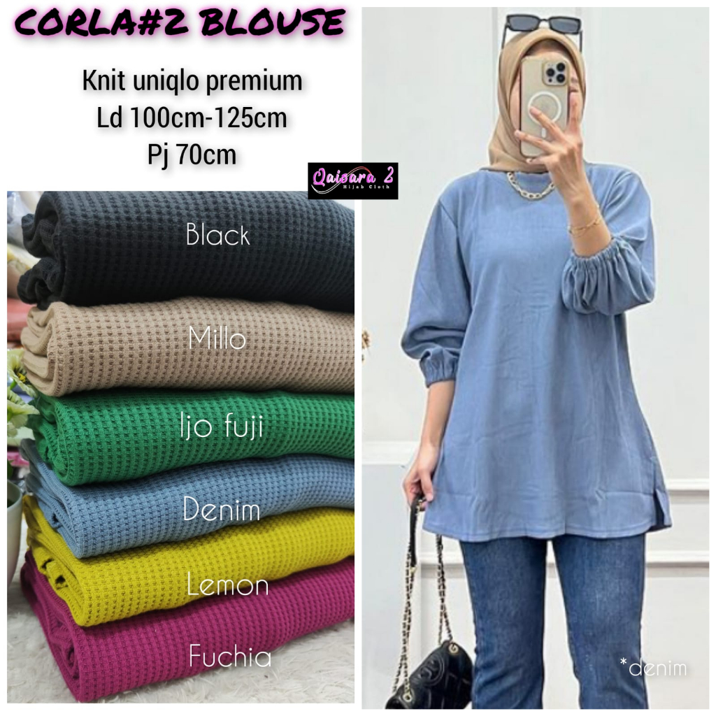 Jual BLOUSE WANITA KEKINIAN / BLOUSE KNIT UNIQLO POLOS / BAJU ATASAN ...
