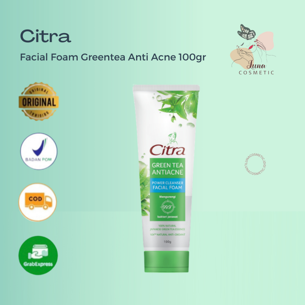 Jual Citra Green Tea Anti Acne Facial Foam 100 gr | Shopee Indonesia
