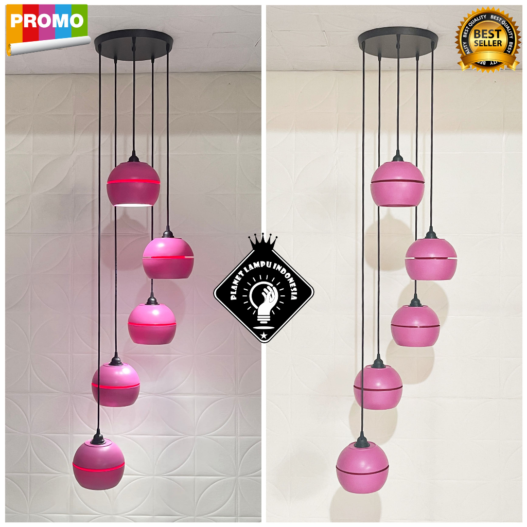 Jual Lampu Gantung Void Tangga 5in1 minimalis Modern Vintage Klasik ...