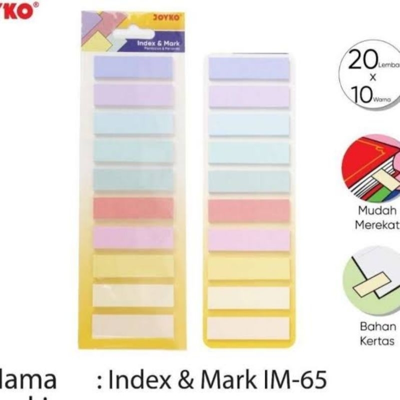 Jual INDEX MARK IM-65 JOYKO PASTEL / PEMBATAS / PENANDA / KERTAS ...