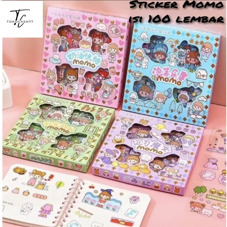 Jual STICKER MOMO WATERPROOF ISI 100 LEMBAR PER BOX | Shopee Indonesia
