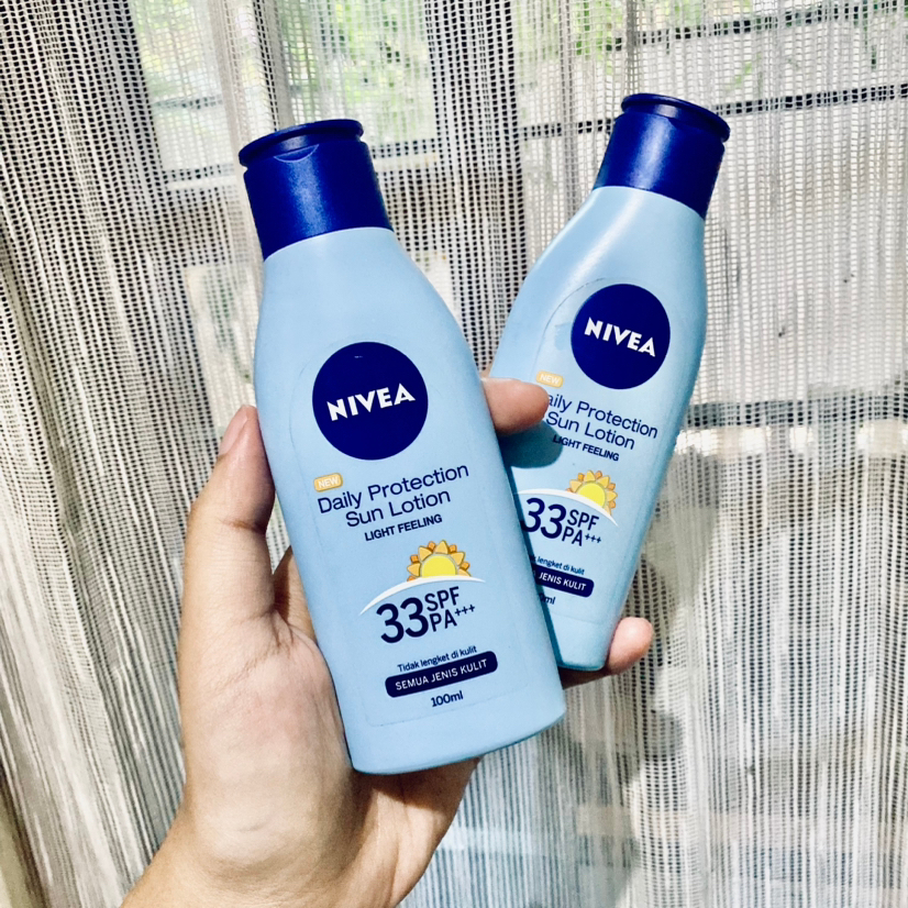 Jual NIVEA SUN LOTION DAILY PROTECTION SPF 33 PA++ 100ml | Shopee Indonesia