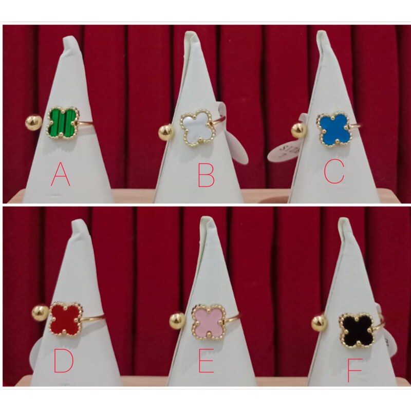 Jual TITANIUM CINCIN PERHIASAN WANITA CINCIN CLOVER PELEKSIBEL | Shopee ...