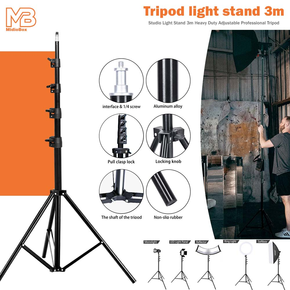 Jual Portable Tripod Light Stand Studio Foto Stand Lampu Led Tripod ...