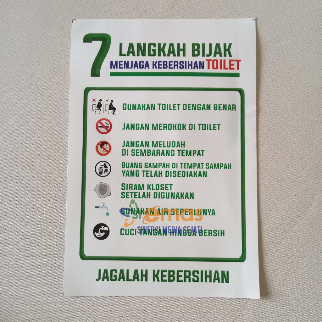 Jual Sticker Kebersihan Toilet | Stiker Menjaga Kebersihan Toilet ...