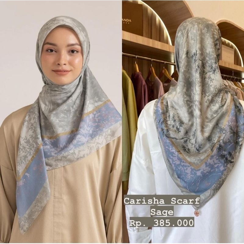 Jual NEW SALEEEE CARISHA SCARF SAGE RIA MIRANDA RIAMIRANDA | Shopee ...