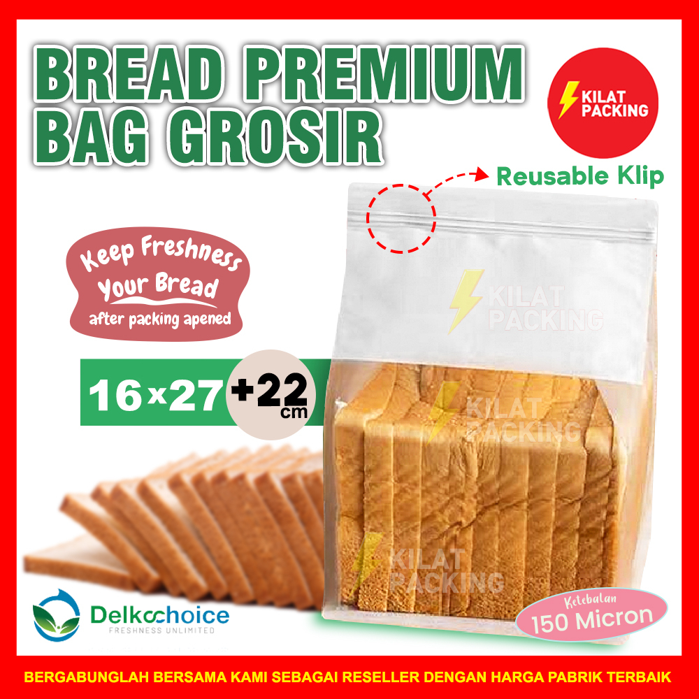 Jual Plastik Roti Ziplock Delkochoice / Bungkus Roti Tawar / Kantong ...