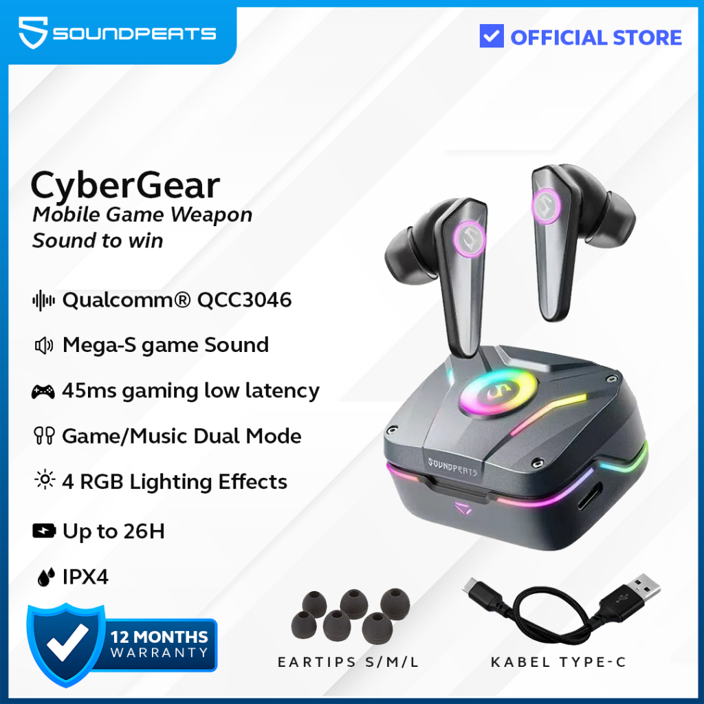 Jual SoundPEATS CyberGear True Wireless Earbuds Low Latency Game Mode | Shopee Indonesia