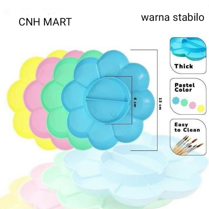 Jual Piring Cat Air Stabilo - Palet Cair Air harga 12 Pcs - 1 Warna 1 ...