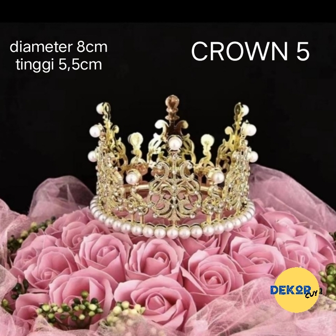 Jual Topper CROWN Mahkota kecil Princess Pesta Ulang Tahun Hiasan Kue ...