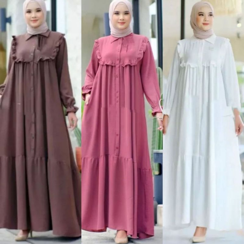 Jual PROMO GAMIS CRINKLE AIRFLOW BUSUI BUSUI SALE LD 110 CM PANJANG 135 ...