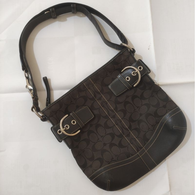 Jual Tas Coach Signatur Preloved Hobo | Shopee Indonesia