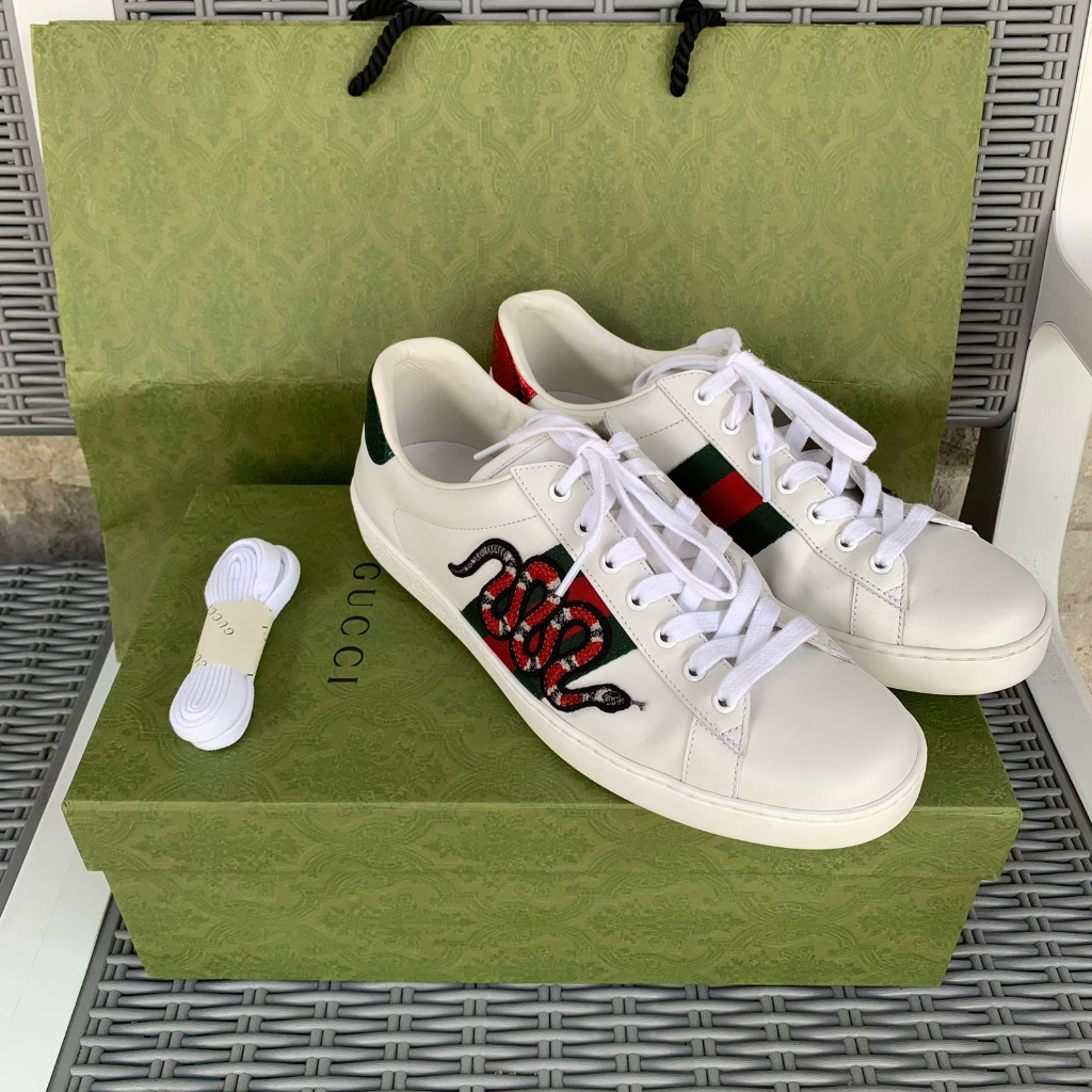 Jual SEPATU GUCCI SNEAKERS SNAKE ORIGINAL FULL SET | Shopee Indonesia