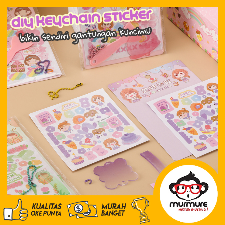 Jual MURMURE | STICKER GANTUNGAN KUNCI AKRILIK DIY / GANTUNGAN KUNCI ...