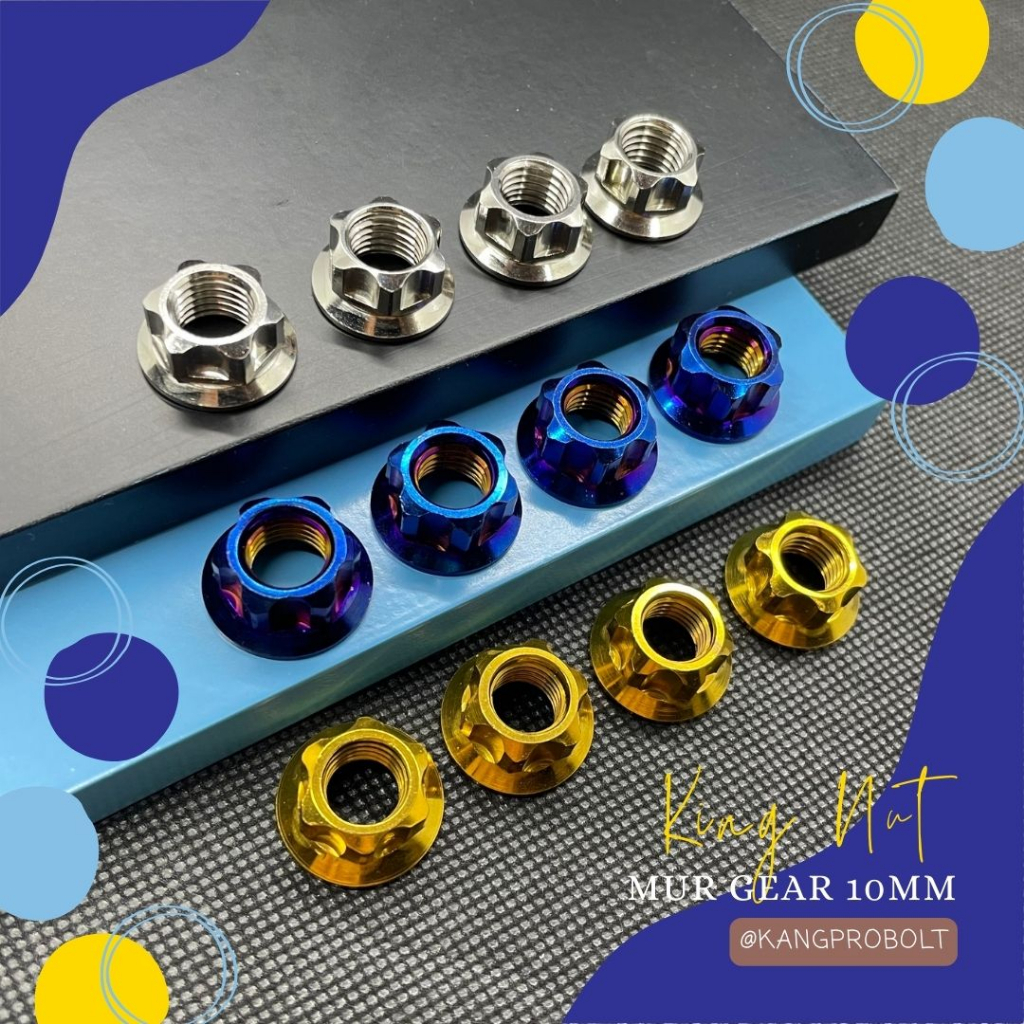 Jual MUR GEAR KING NUT 10 MM | Shopee Indonesia