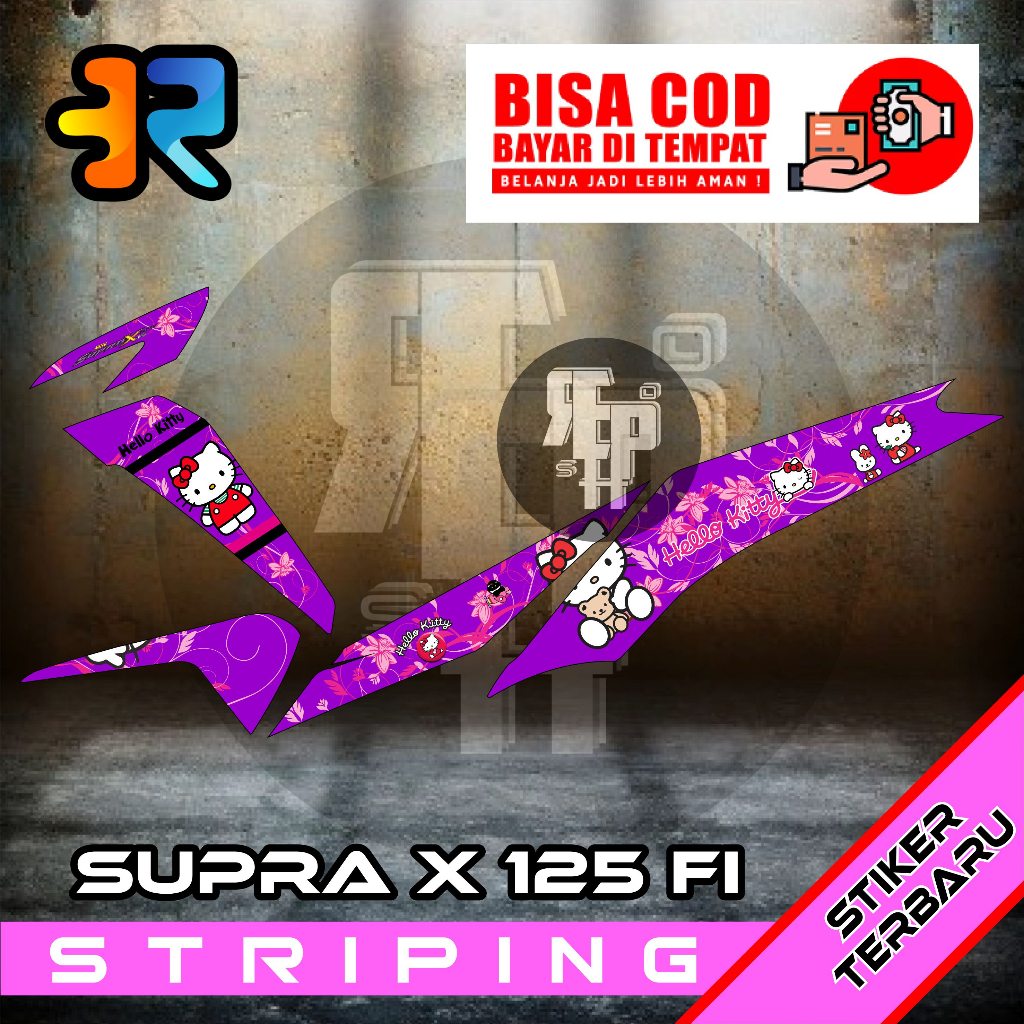 Jual Striping Supra X 125 Fi Variasi Desain Hello Kitty Stiker | Shopee ...