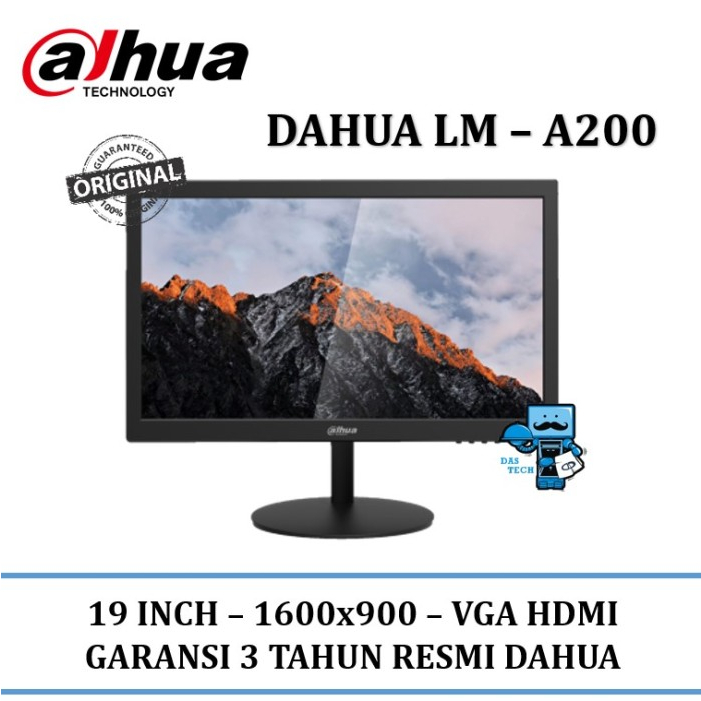 Jual Monitor LED Dahua 19 inch LM19-A200 (REAL 19.5) HD+ VGA HDMI | Shopee Indonesia