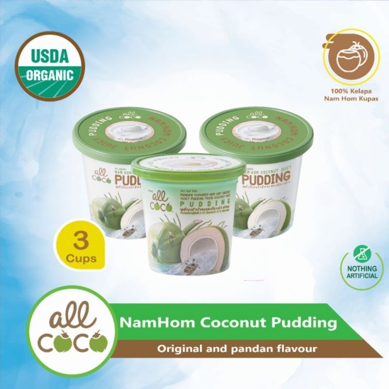 Jual All Coco Frozen NamHom Bundle Pudding Kelapa Murni - 145gr - 3 pcs ...