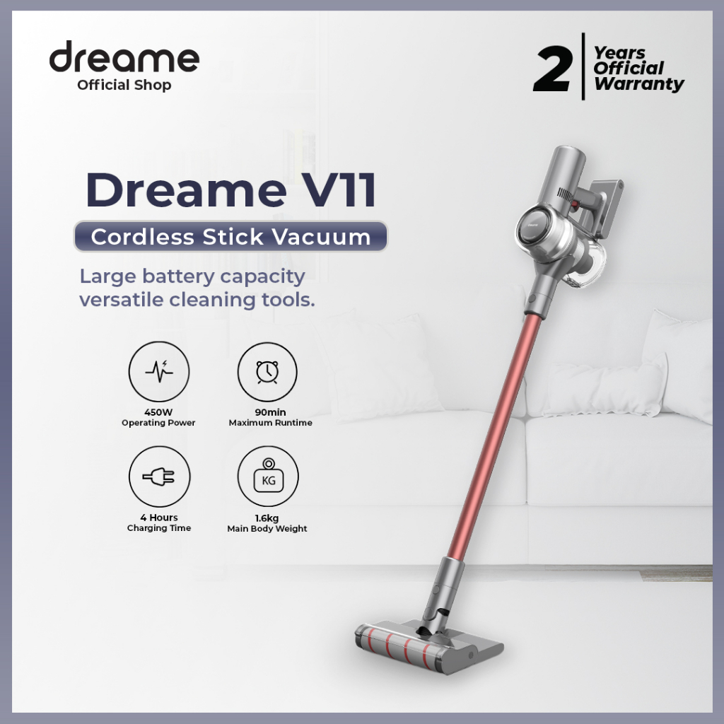 Jual Dreame V11 Cordless Stick Vacuum Cleaner Handheld 25kPa OLED ...