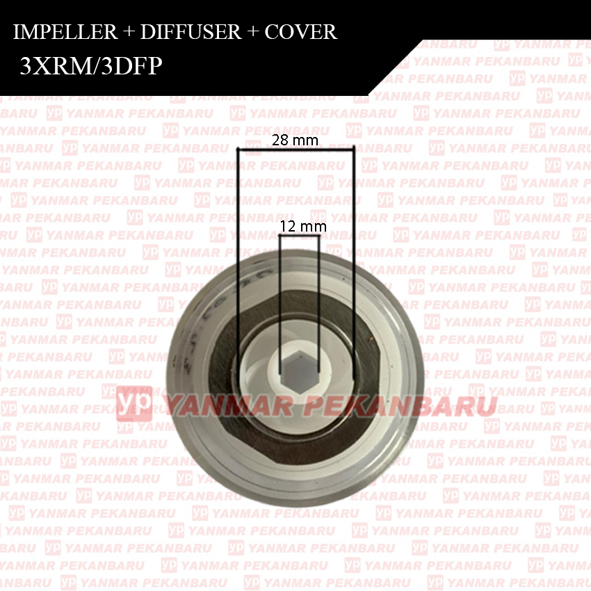 Jual Impeller / Kipas 12MM + Diffuser + Cover 3XRM/3DFP Pompa DRAKOS ...