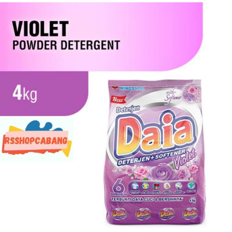 Jual DAIA 4 KG DAIA 4000 GR DAIA SABUN CUCI BAJU DETERGEN 4KG | Shopee ...