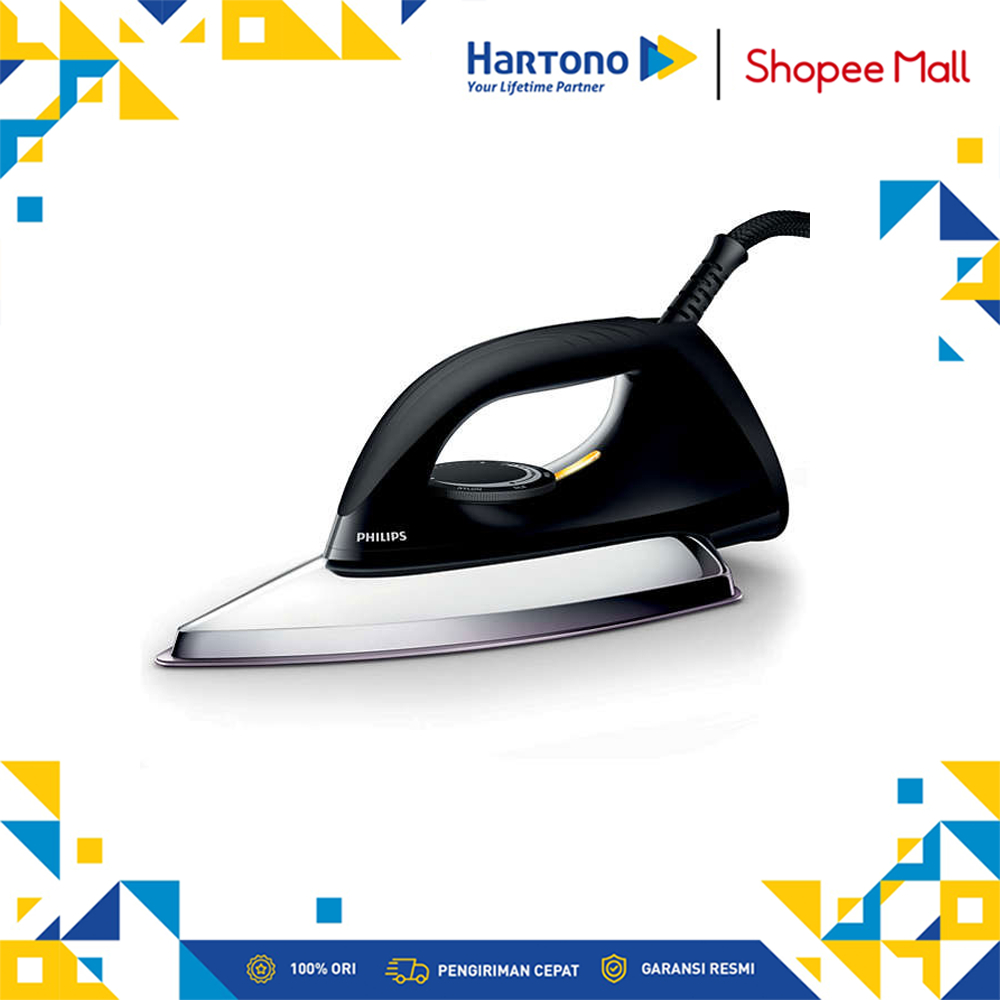 Jual Philips Classic Setrika Kering Flat Iron Black HD1173/80 | Shopee ...