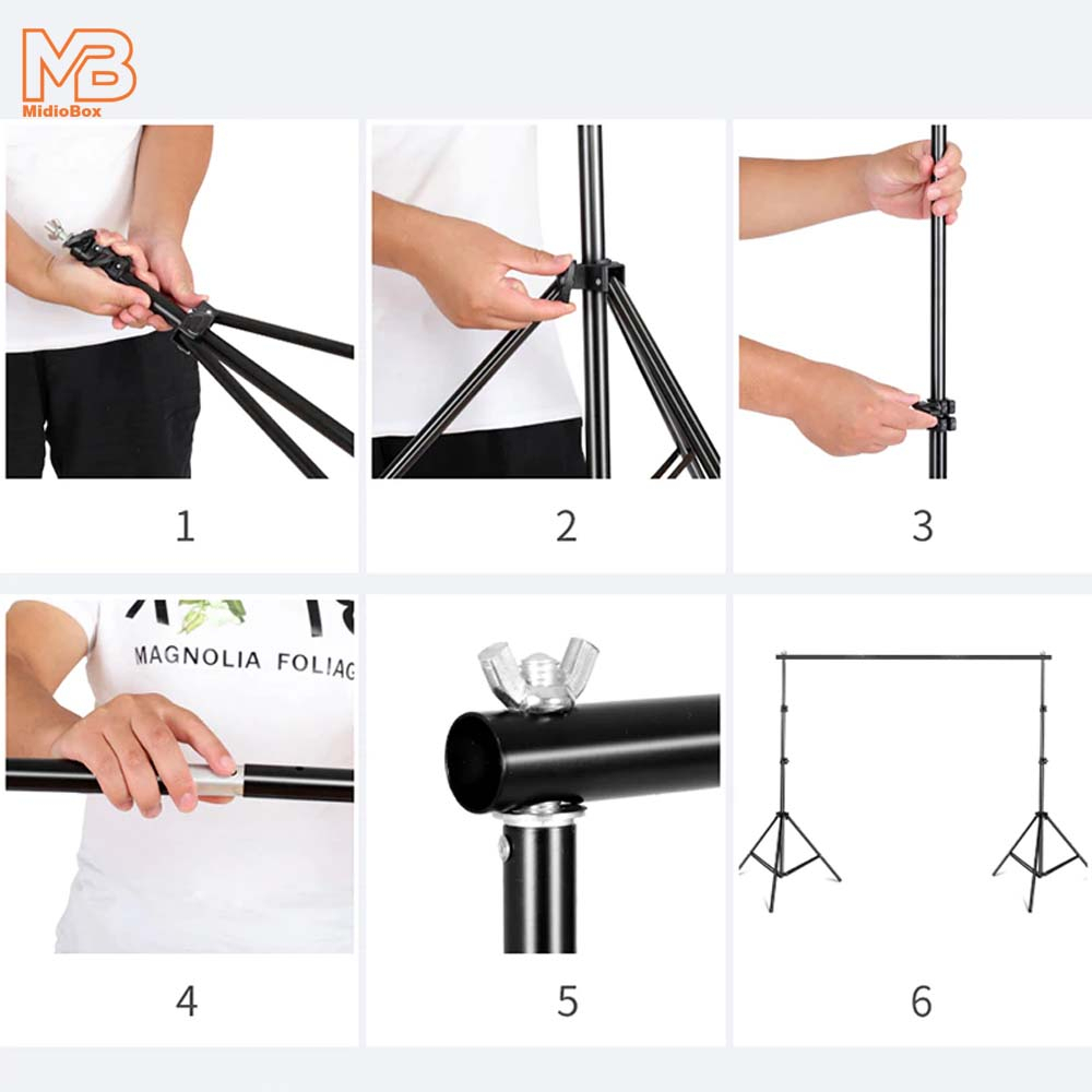 Jual Portable Background Stand Midio 3M untuk Background Studio Foto ...