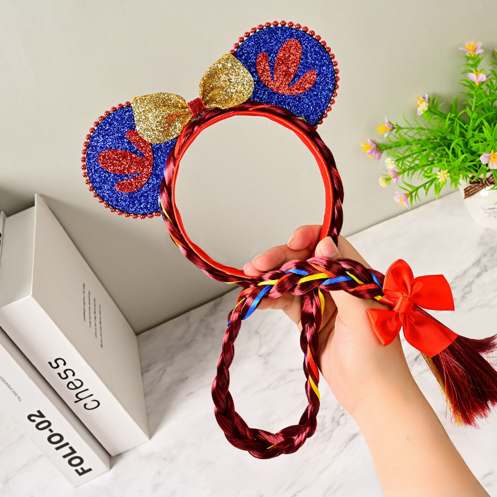 Jual (Hello Girl)B53 Bando Anak Rambut WIg Kepang Style Rapunzel/Frozen ...