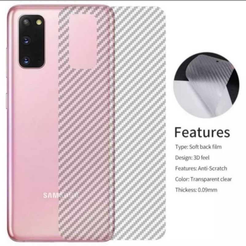 Jual Garskin carbon anti gores belakang INFINIX ZERO NOTE HOT SMART 5 6 ...