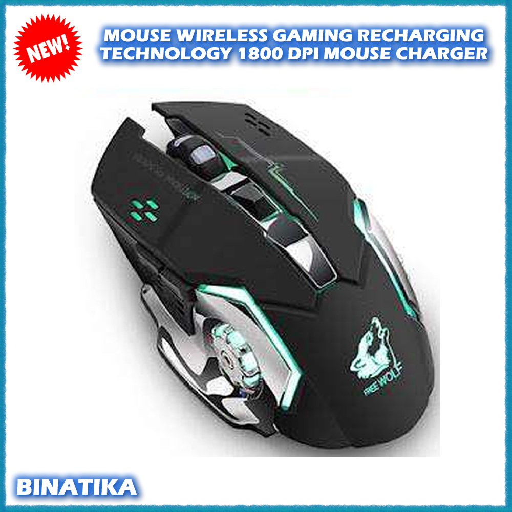 Jual MOUSE WIRELESS GAMING RECHARGING TECHNOLOGY 1800 DPI MOUSE CHARGER ...