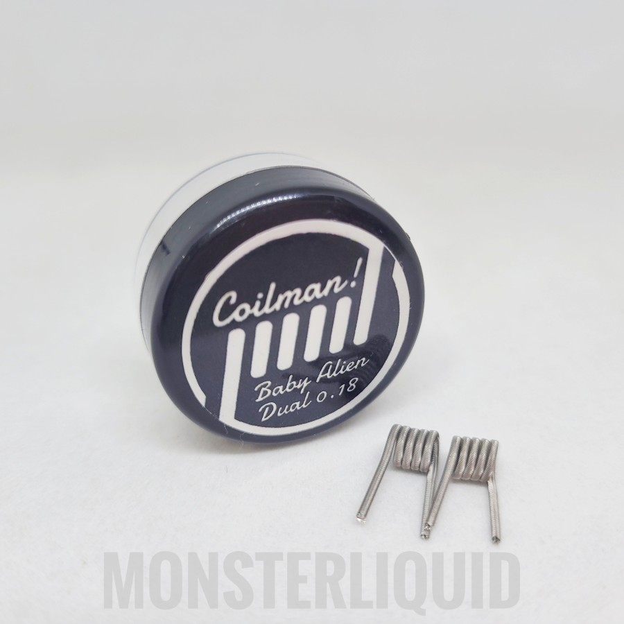 Jual COILMAN BABY ALIEN DUAL COIL 0.18 OHM PREBUILD COILS | Shopee ...