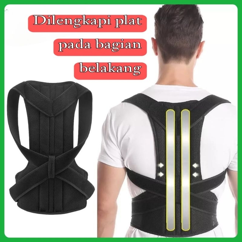 Jual Sabuk Terapi Penyangga Punggung Pria & Wanita Anti Bungkuk Posture Back Support Brace ...