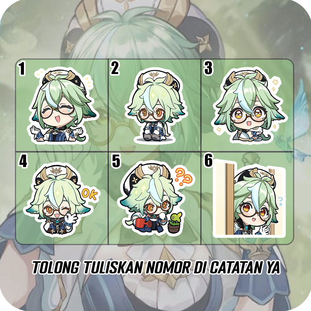 Jual Stiker Glossy Sucrose Genshin Impact, Sticker Anime Game | Shopee ...